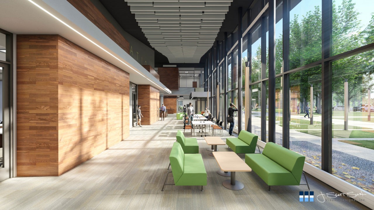 3D Design Renderings in Revit for NMC Innovation Center
