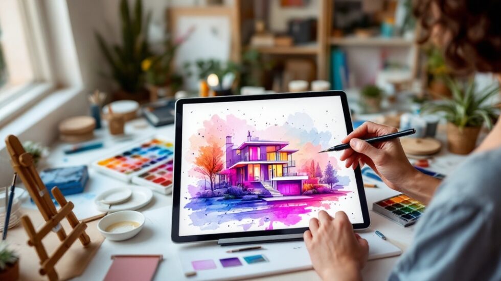 How to Create Beautiful Watercolor Architectural Renderings in Photoshop: A Step-by-Step Guide ...